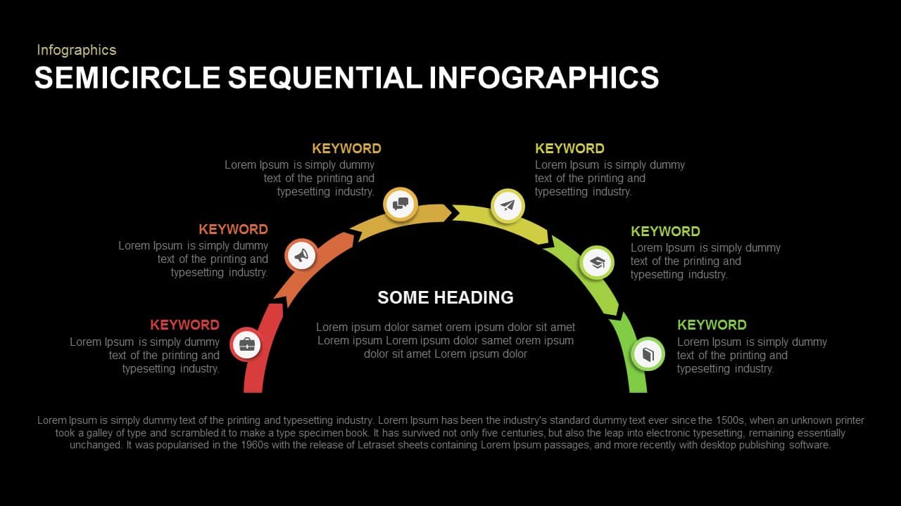 Semicircle Sequential Infographics PowerPoint Template & Keynote Template Semicircle Sequential Infographics PowerPoint Template & Keynote Template